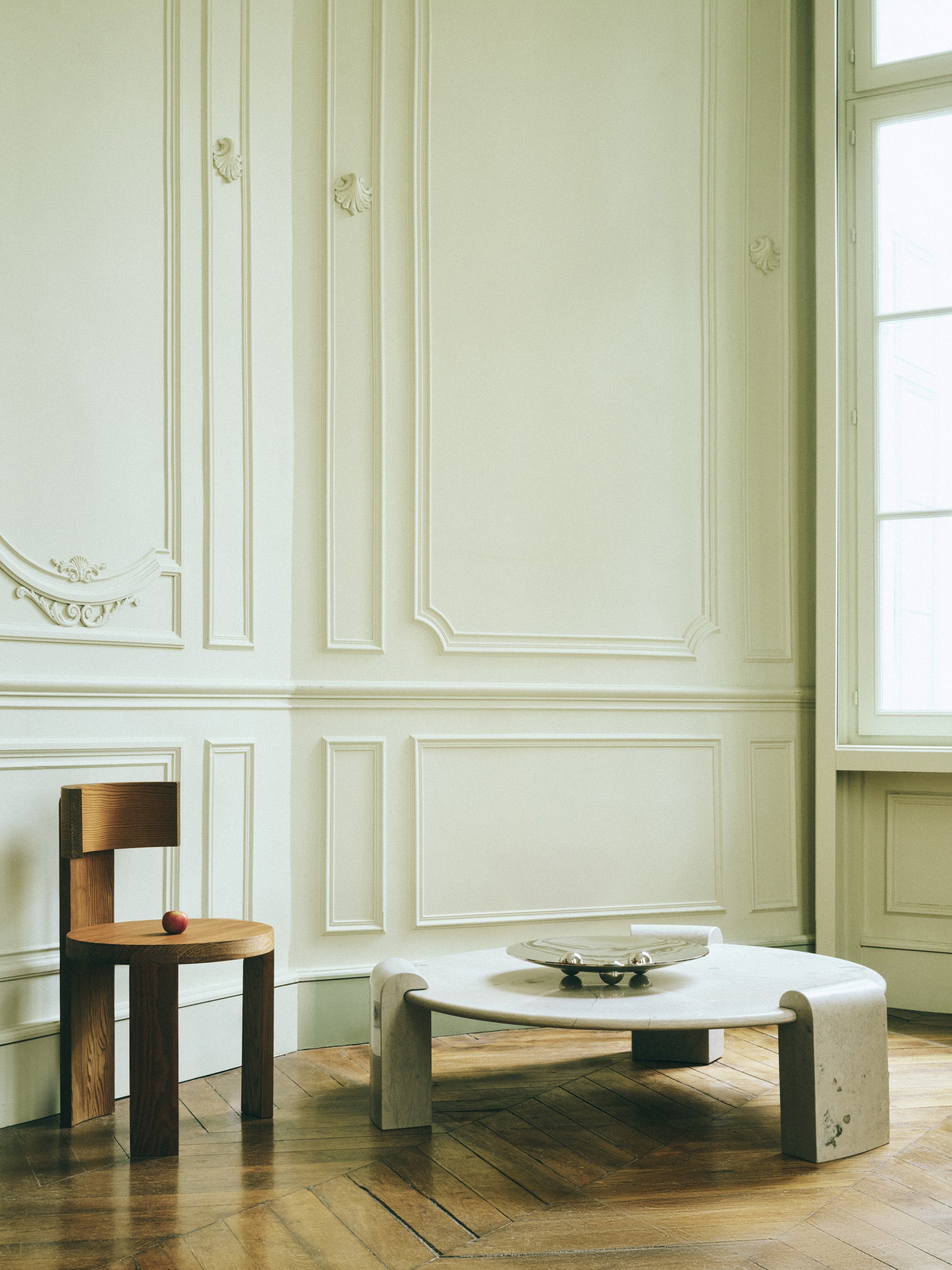 STONE COLUMN LOUNGE TABLE - ATAIJA AZUL MARBLE – LOUISE ROE